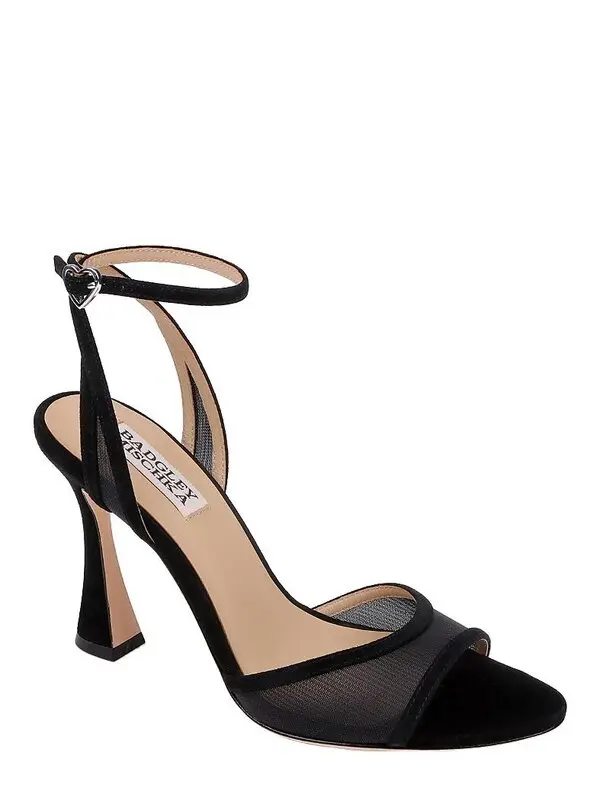 Badgley Mischka Ysabel Strappy Sandals - Black Suede