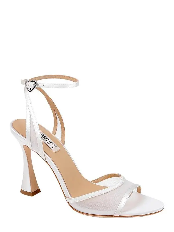 Badgley Mischka Ysabel Strappy Sandals - White Satin