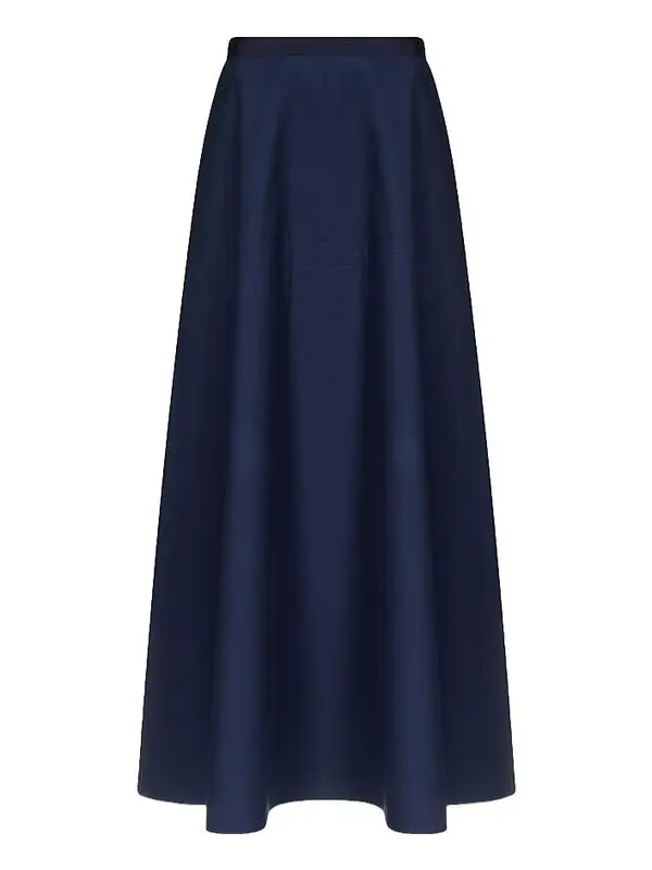 FFORME Deeta Flared Skirt In Cotton - Dark Navy