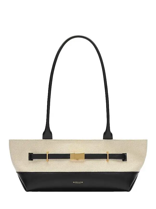 DEMELLIER New York Leather Shoulder Bag - White/black