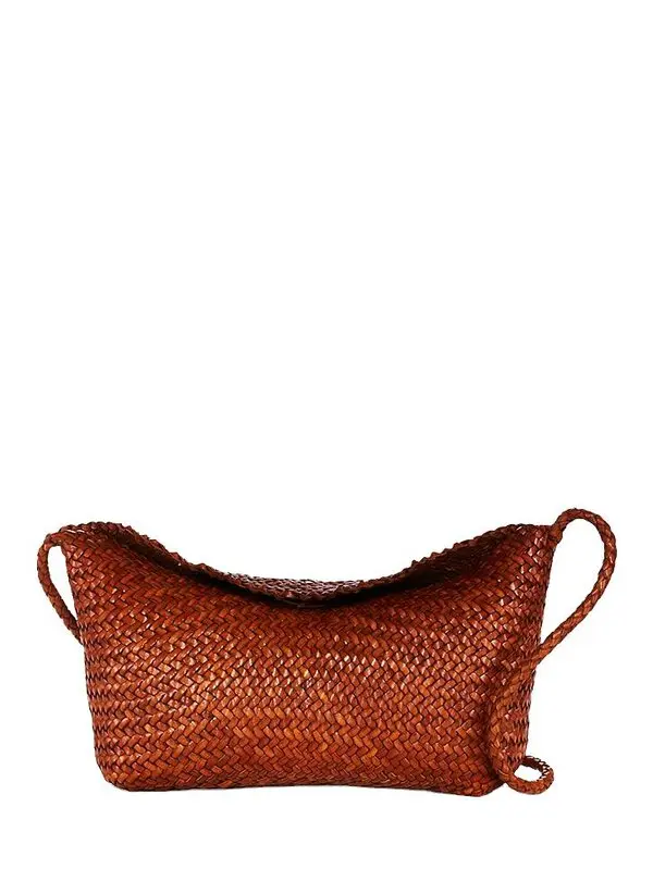 Dragon Diffusion Corsica Woven Leather Crossbody Bag - Tan