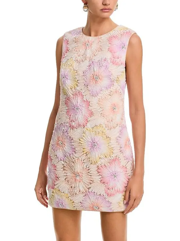 MILLY Ivette Floral Embroidered Dress - Rainbow Multi