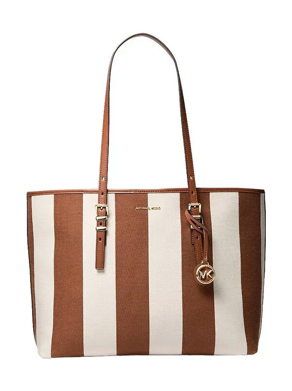 Michael Kors Large Striped Tote Bag - Luggage