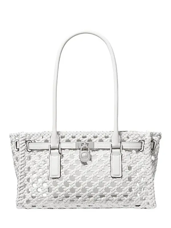 Michael Kors Lattice Shoulder Bag - Optic White