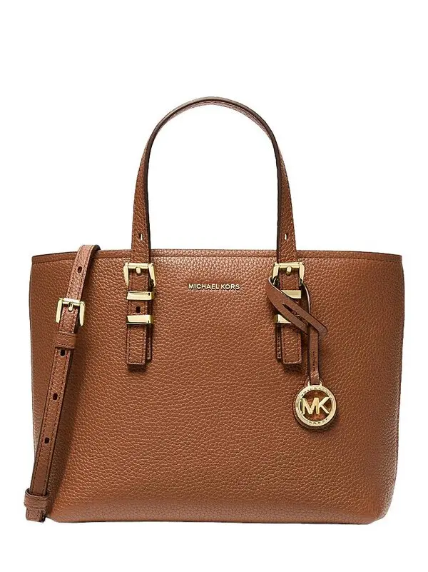 Michael Kors Laila Small East West Leather Crossbody Tote - Luggage
