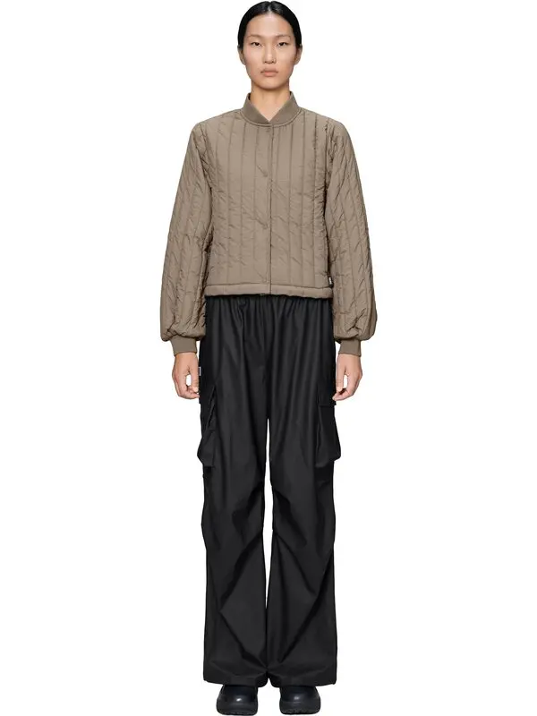 Rains Quilted Bomber Jacket - Cinder