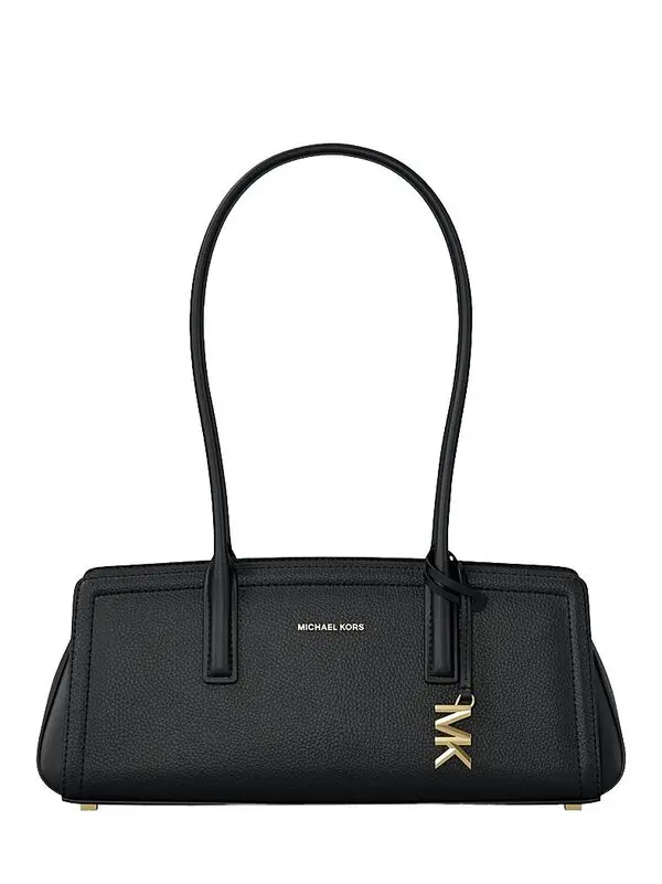 Michael Kors East/west Leather Shoulder Bag - Black