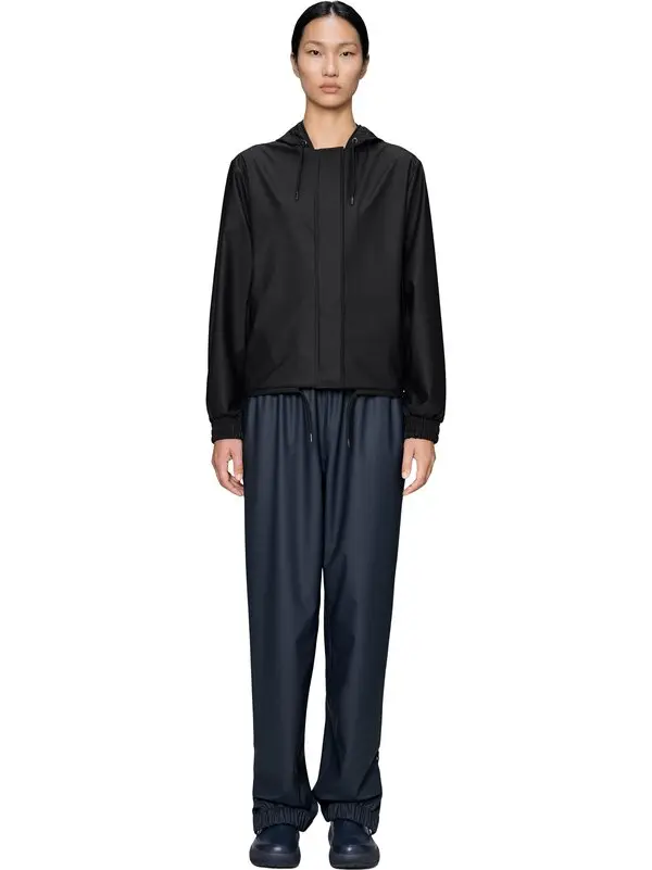 Rains String W Jacket Waterproof Hooded Rainwear - Black
