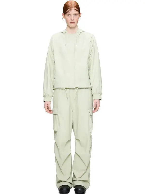 Rains String W Jacket Waterproof Hooded Rainwear - Green