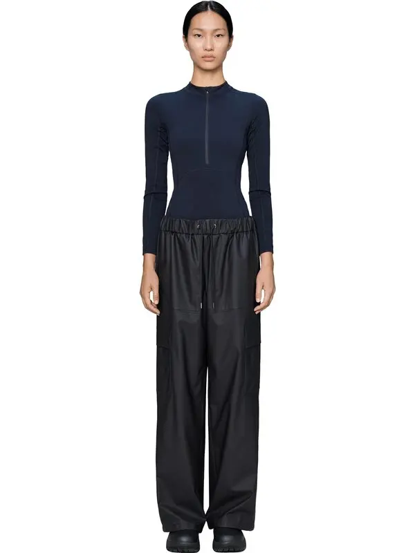 Rains Cargo Rain Pants Wide Leg - Black