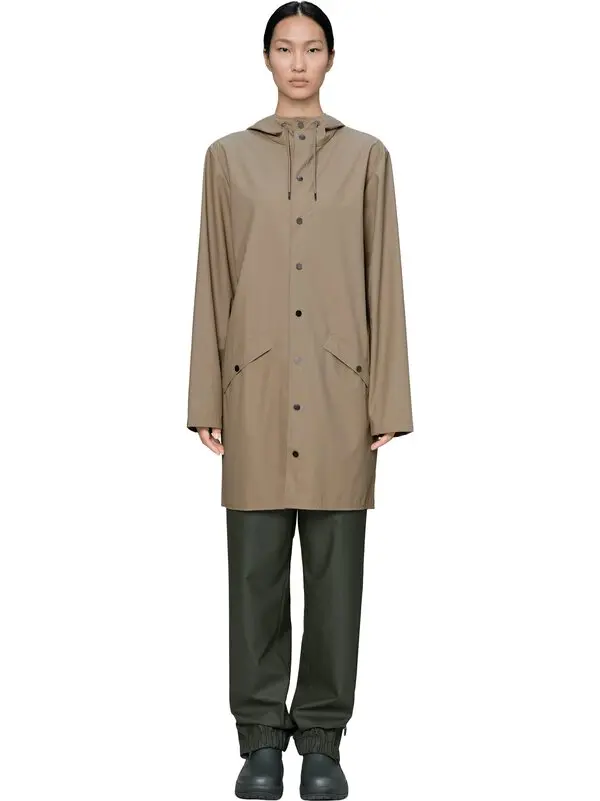Rains Long Jacket Waterproof Rainwear - Beige