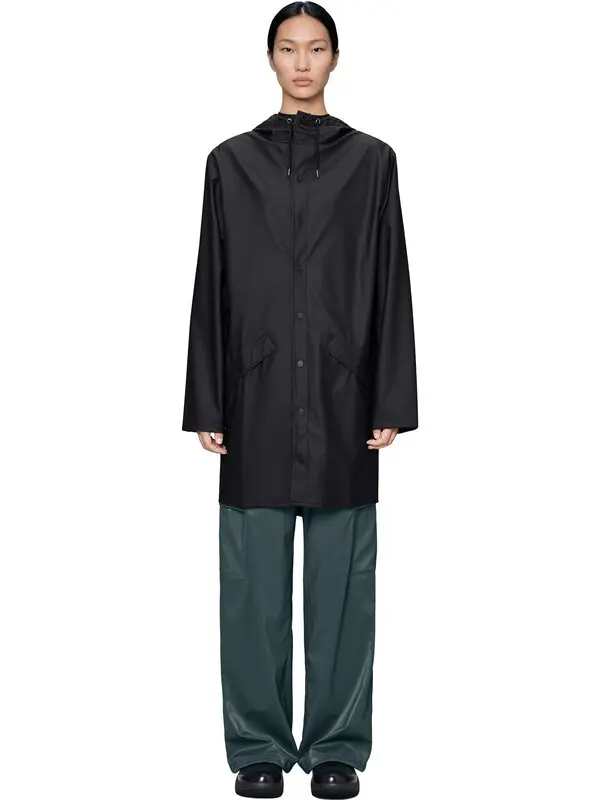 Rains Long Jacket Waterproof Rainwear - Black
