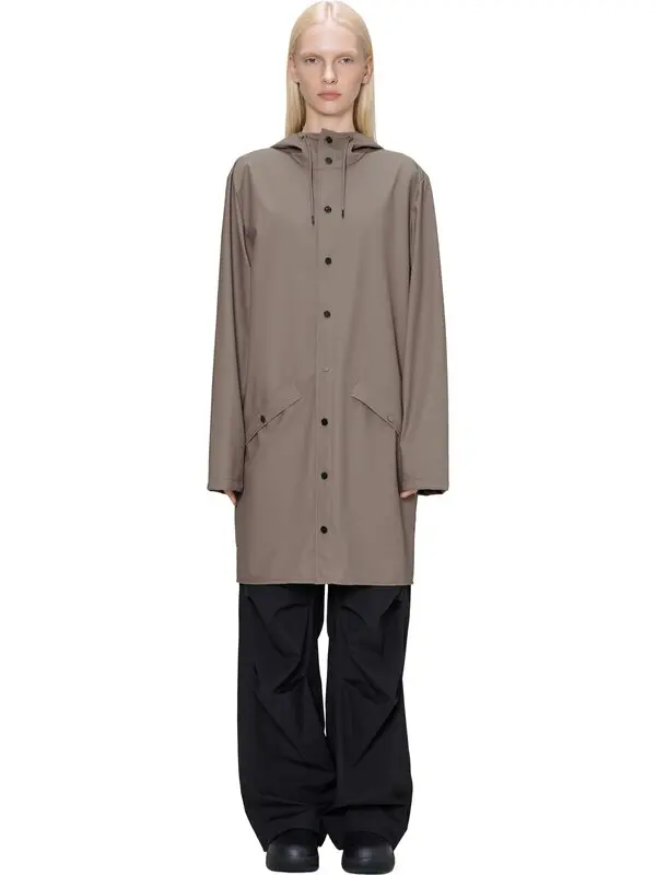 Rains Long Jacket Waterproof Rainwear - Cinder