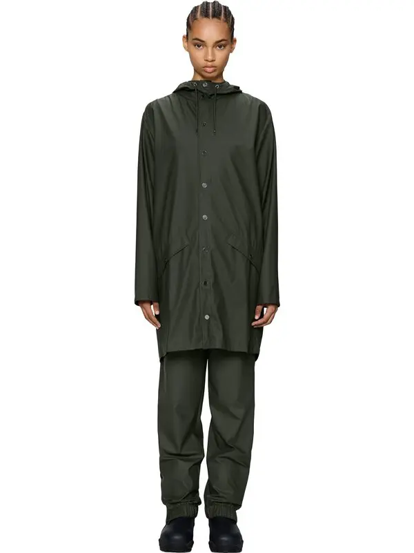 Rains Long Jacket Waterproof Rainwear - Green