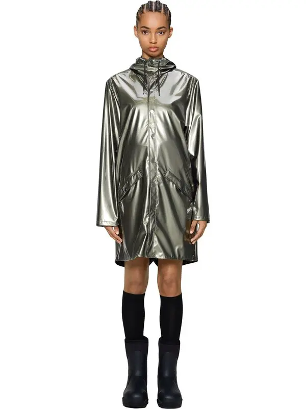 Rains Long Jacket Waterproof Rainwear - Grey