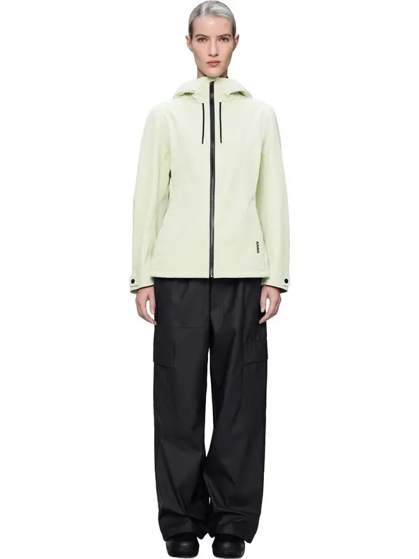 Rains Suva Softshell W Jacket Waterproof Zip-up With Drawstring Hem - Green