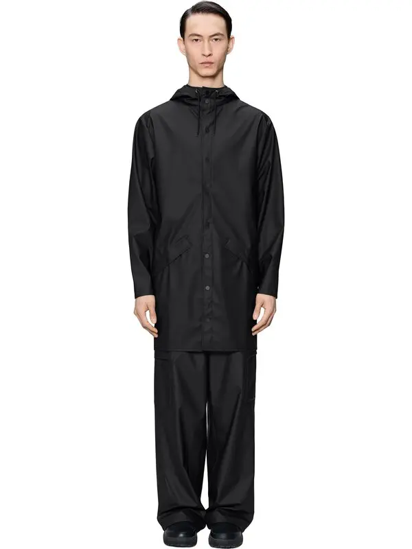 Rains Long Jacket - Black