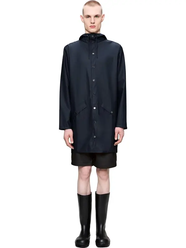 Rains Long Jacket - Navy