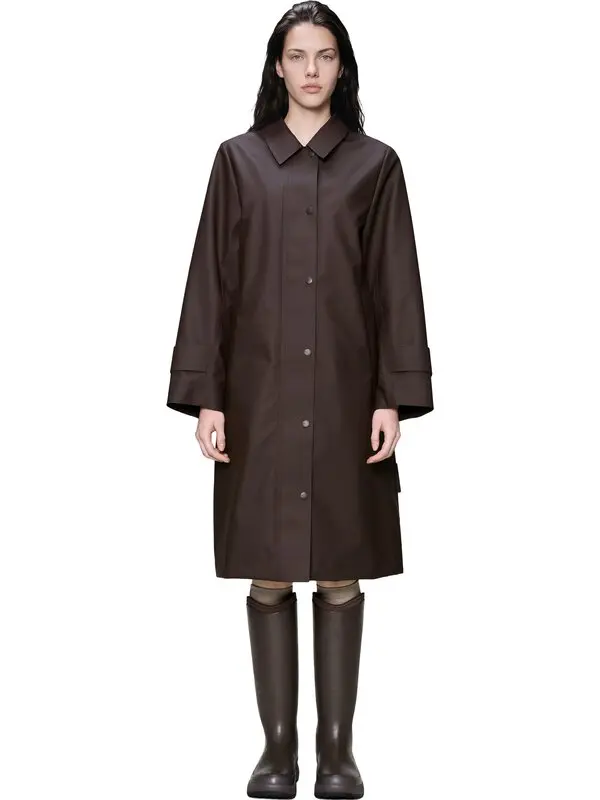 Rains Nara Long W Jacket - Bark