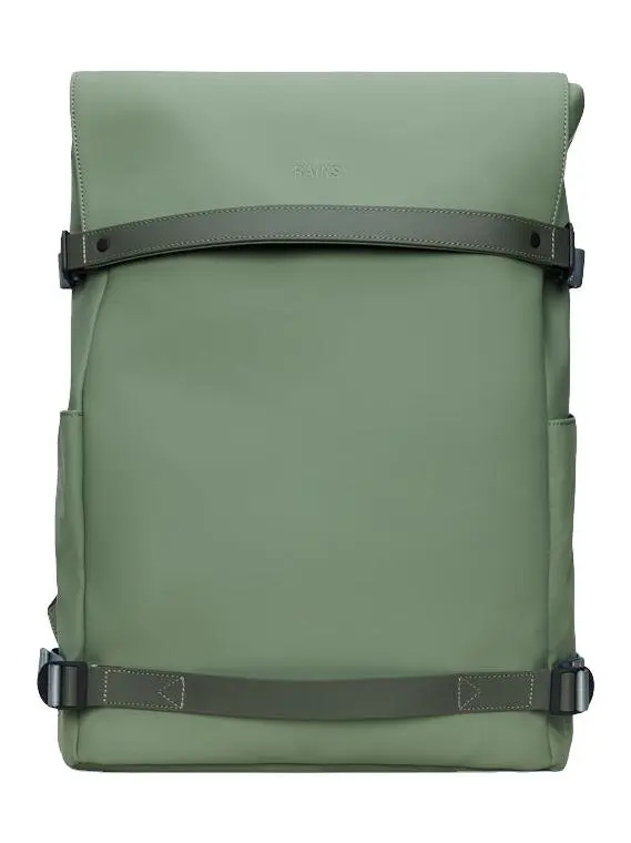 Rains Otg Backpack With Padded Laptop Sleeve And Detachable Pouch - Green