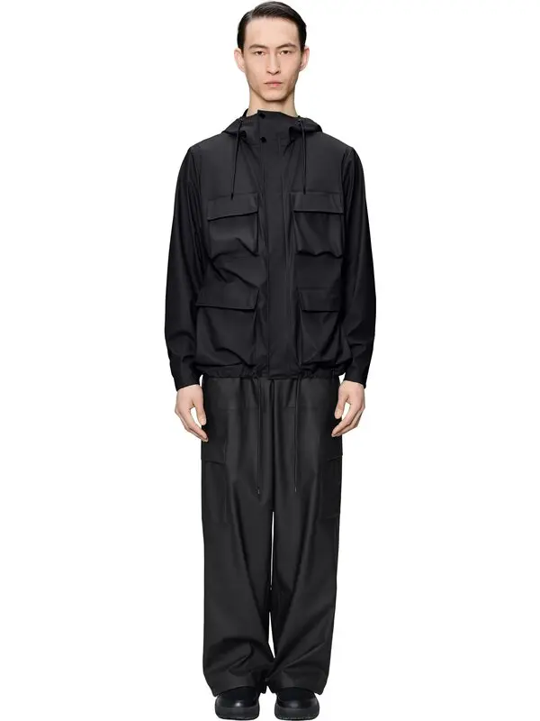Rains Pocket Jacket - Black