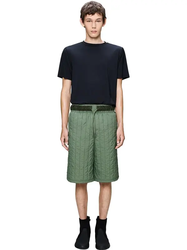 Rains Koya Vision Quilted Shorts - Green