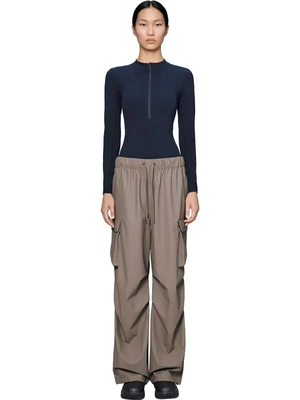 Rains Wide-leg Pocket Rain Pants - Cinder