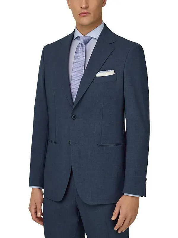 Boggi Milano Aria Stretch Wool Blazer - Blue