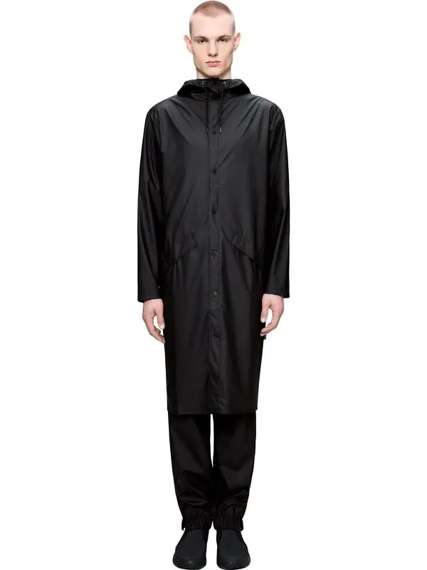 Rains Longer Jacket Waterproof Rainwear - Black