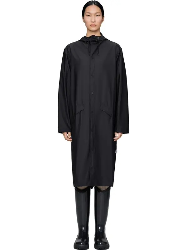 Rains Longer Jacket Waterproof Rainwear - Black
