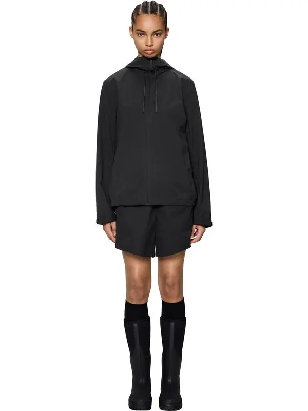 Rains Mito Jacket Ultralight Hooded Windbreaker - Black