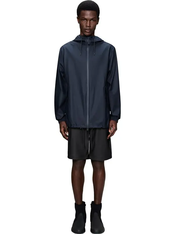 Rains Storm Breaker Hooded Waterproof Raincoat - Navy
