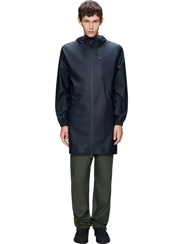 Rains Long Storm Breaker Waterproof Jacket - Navy