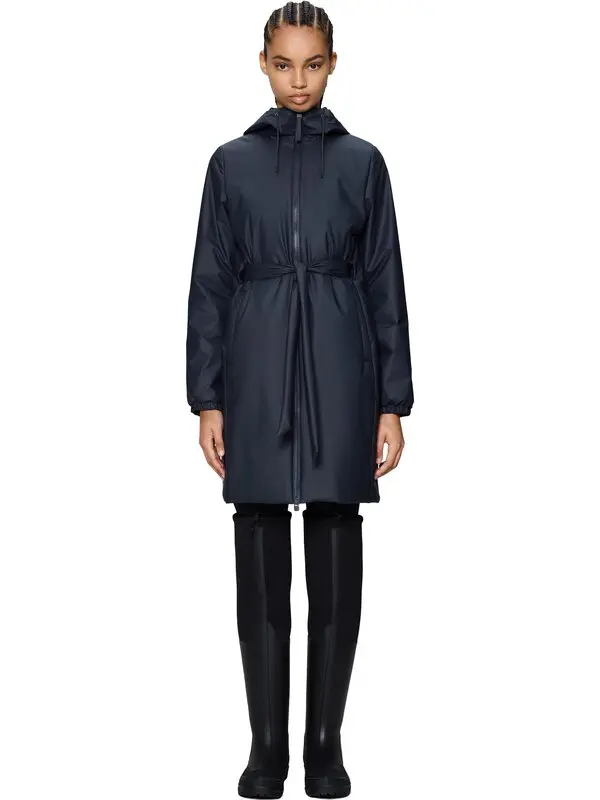 Rains Lohja Long Insulated Curve Jacket - Navy