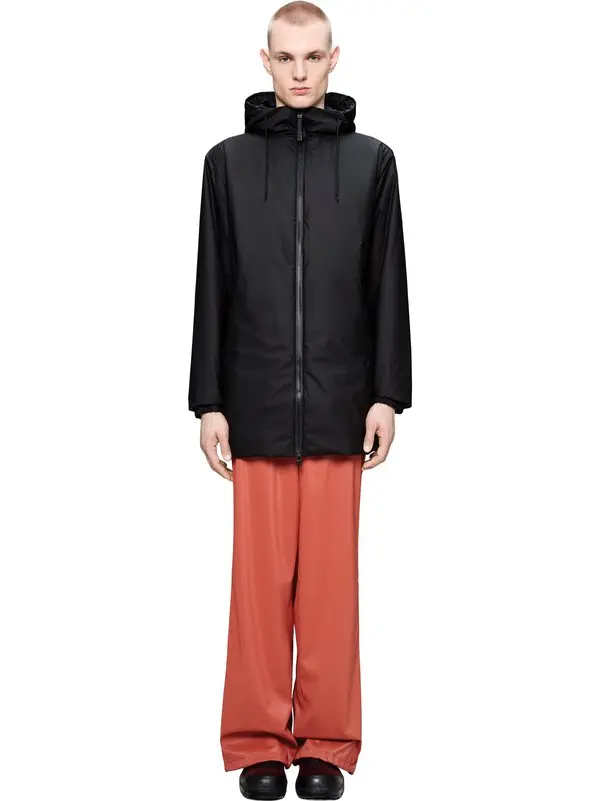 Rains Lohja Long Insulated Waterproof Jacket - Black