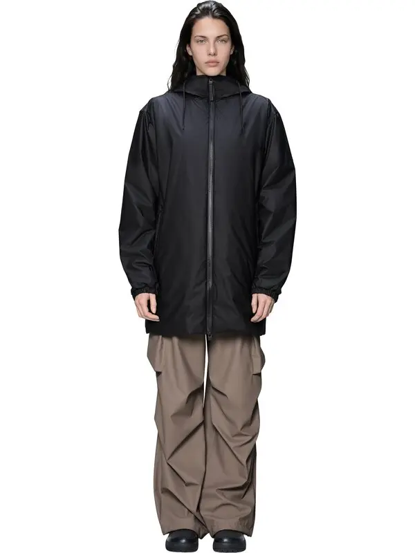 Rains Lohja Long Insulated Waterproof Jacket - Black