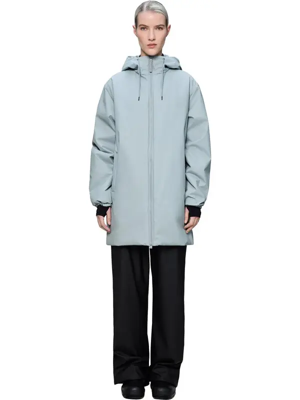 Rains Lohja Long Insulated Waterproof Jacket - Pool