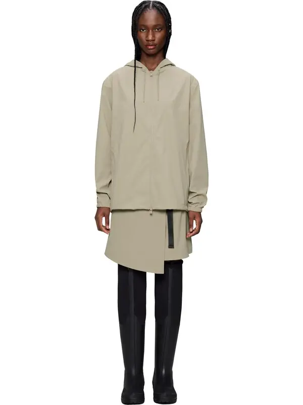Rains Suva Hardshell Jacket With Hood And Drawstring - Beige
