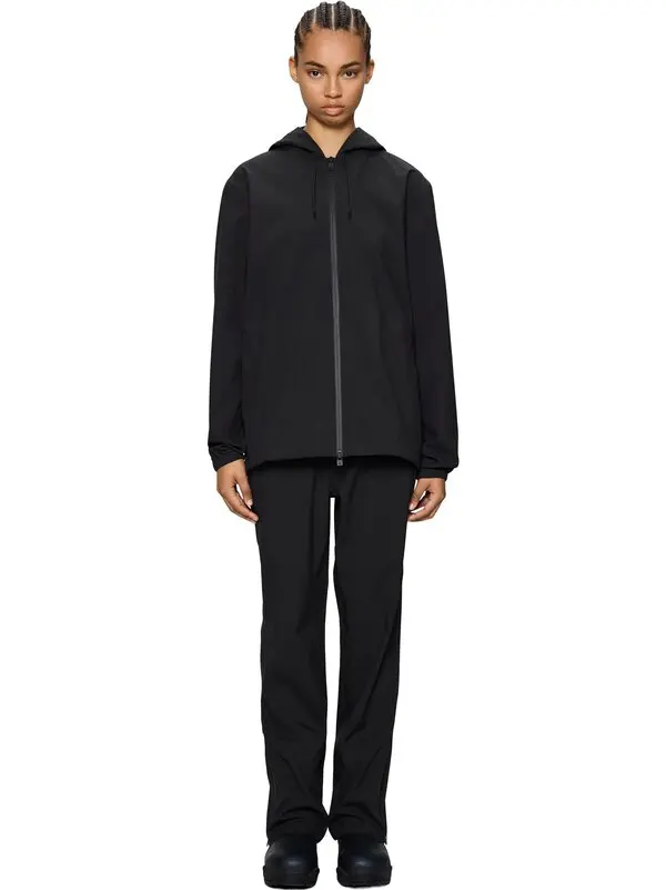Rains Suva Hardshell Jacket With Hood And Drawstring - Black