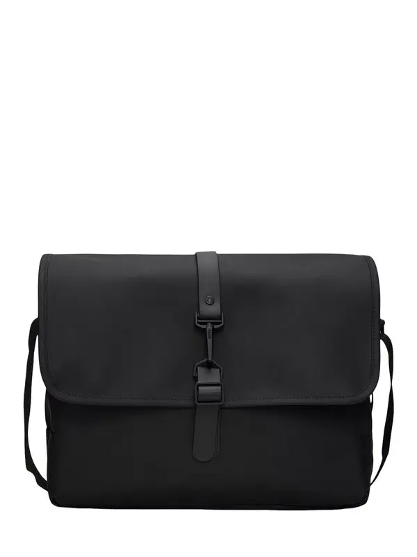 Rains Messenger Bag With Carabiner Closure - Black