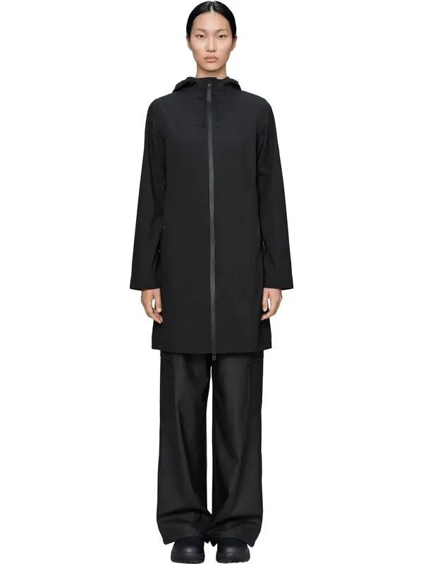 Rains Suva Hardshell Long W Jacket - Black