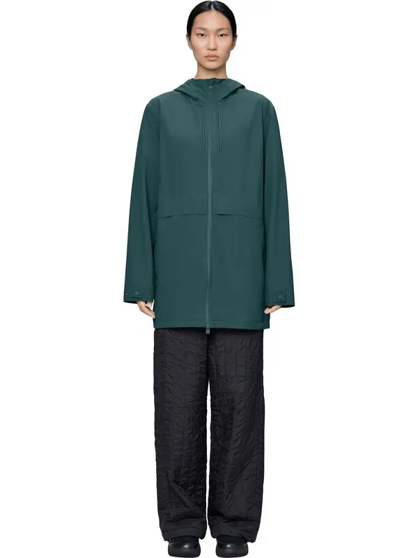 Rains Suva Hardshell Long Jacket - Green