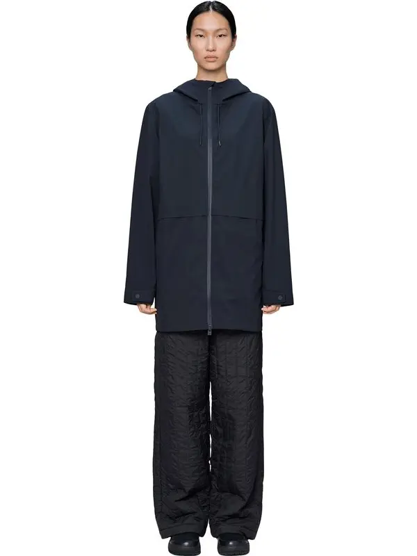 Rains Suva Hardshell Long Jacket - Navy