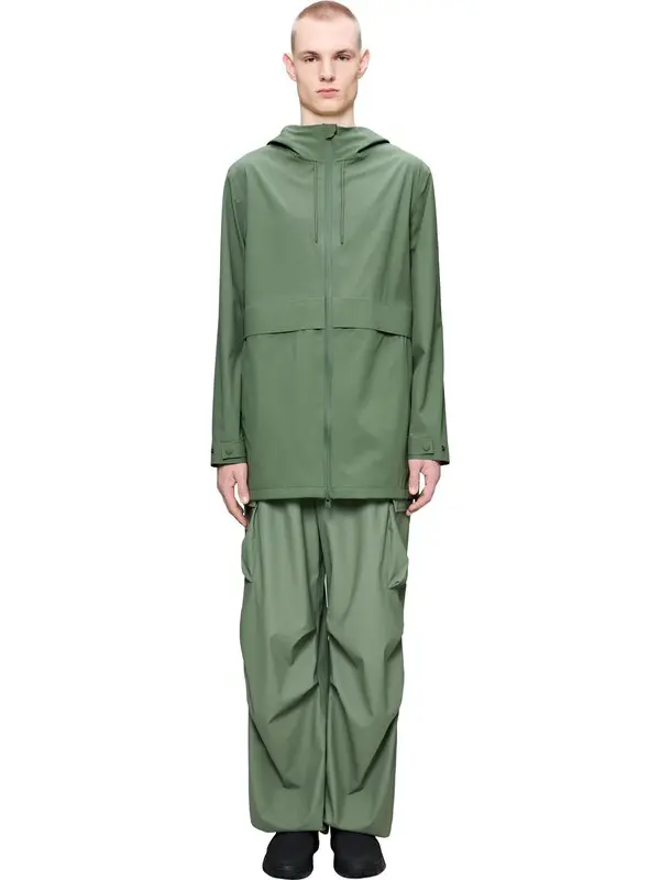 Rains Suva Hardshell Long Jacket - Green