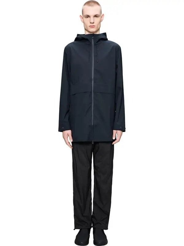 Rains Suva Hardshell Long Jacket - Navy
