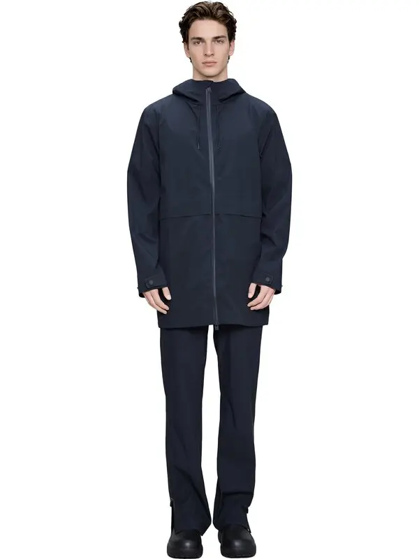 Rains Suva Hardshell Long Jacket - Navy