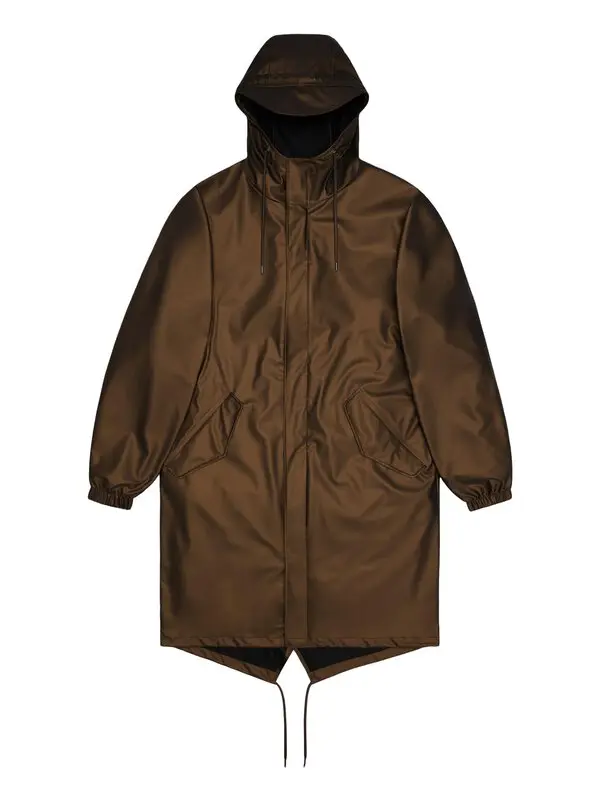 Rains Fishtail Parka Waterproof Raincoat - Comet Brown