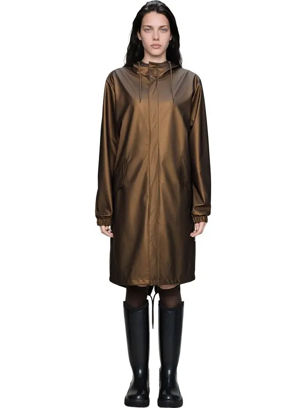 Rains Fishtail Parka, Waterproof, Hooded, Long Sleeve - Comet