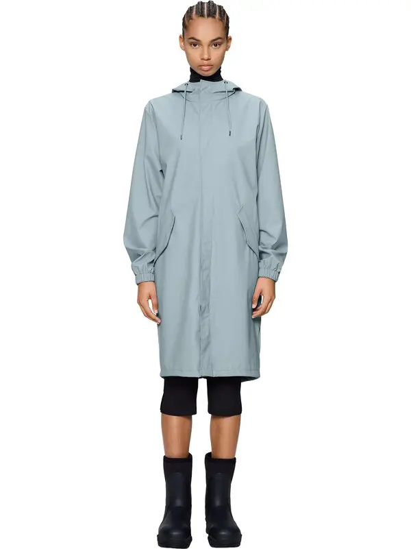 Rains Fishtail Parka, Waterproof, Hooded, Long Sleeve - Pool
