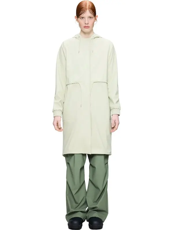 Rains String W Parka A Luxe-sport Fishtail Design - Green